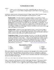 An Introduction to Satire Handout for 9th - 12th Grade | Lesson Planet